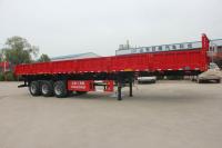 China Suspension leaf springs steel sidewall side tipping flatbed trailers with side curtain for sale