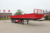 China Suspension leaf springs steel sidewall side tipping flatbed trailers with side curtain for sale