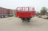 China Suspension leaf springs steel sidewall side tipping flatbed trailers with side curtain for sale