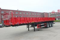 China Suspension leaf springs steel sidewall side tipping flatbed trailers with side curtain for sale