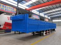 China Stake Semi Trailer 3 Axles Sidewall Semi Truck Trailers for Cargo Transport Logistics for sale