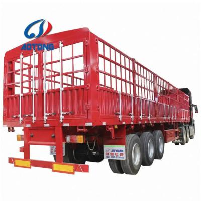 China 3 Axle Livestock Store House Semi Trailer with Optional Twist Locks and 12R22.5 Tires for sale