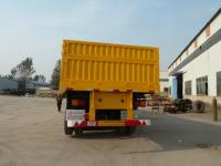 China Tri Axles Lowbed Semi Trailer with Ladder Side Wall and 28 Ton Two Speed Landing Gear for sale