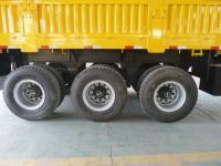 China Tri Axles Lowbed Semi Trailer with Ladder Side Wall and 28 Ton Two Speed Landing Gear for sale