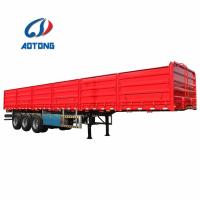 China 3 Axles Side Board Semi Trailer Truck for Dry Cargo or Sands Transportation for sale