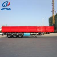China 3 Axles Side Board Semi Trailer Truck for Dry Cargo or Sands Transportation for sale