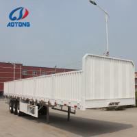 China 3 Axles Side Board Semi Trailer Truck for Dry Cargo or Sands Transportation for sale