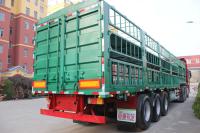 China 60000 kg Max Payload 3 Axles Cattle Fence Type Semi Trailer for Livestock Transportation for sale