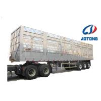 China Tri Axles Livestock Fence Cargo Semi Trailer Truck With 12500*2500* 3000-4500 mm Size for sale