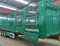 China Fence Semi Trailer 3 Axle Stake type Trailers Truck for Cattle Sheep Pig Animal Transport for sale