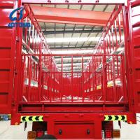 China Aotong 3 Axle Fence Cargo Trailer with Automatic Lifting and Livestock Store House for sale