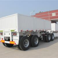 China 10 Steel Spring Suspension Super Link Side Dump Semi Trailer with 30 tons Max Payload for sale