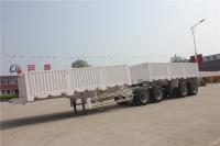 China 10 Steel Spring Suspension Super Link Side Dump Semi Trailer with 30 tons Max Payload for sale