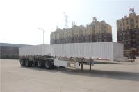 China 10 Steel Spring Suspension Super Link Side Dump Semi Trailer with 30 tons Max Payload for sale