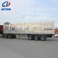 China 3*13ton Axle Steel Semi Cargo Trailer for Livestock Transport in Nigeria and Australia for sale