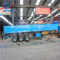China NDRC Announced Enterprise 3 Axle 40ft 50 ton Flatbed Side Wall Semi Trailer Bulk Cargo Truck for sale