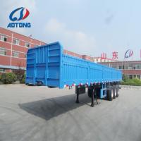 China NDRC Announced Enterprise 3 Axle 40ft 50 ton Flatbed Side Wall Semi Trailer Bulk Cargo Truck for sale