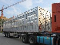 China 10pcs Leaf Spring Aotong Stake Fence Cargo Semi Trailer for Pig Cattle Sheep Transport for sale