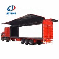 China 11000*2500*1500 Truck Trailer 3 Axles Box Cargo Truck Wing Van Opening Semi Trailer for sale
