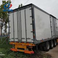China 11000*2500*1500 Truck Trailer 3 Axles Box Cargo Truck Wing Van Opening Semi Trailer for sale