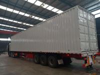 China Manufacture 3 Axles Container Van Truck Trailers Cargo Carrier Dry Van Semi Trailer for sale
