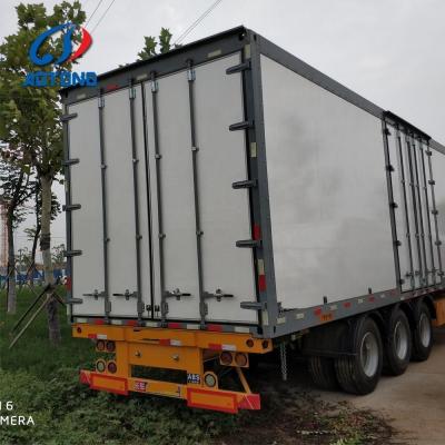China 3 Axles Box Cargo Truck Wing Van Opening Semi Trailer with 500mm Hight and FUWA Axle for sale