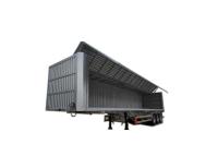 China 3 Axles Box Cargo Truck Wing Van Opening Semi Trailer with 500mm Hight and FUWA Axle for sale