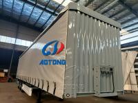 China Customization Tarpaulin Type Box Truck Trailer for Bulk Cargo Transport in Russia for sale