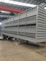 China Double Deck 3-axle Steel Animal Transport Storehouse Bars Semi Trailer Superior Design for sale