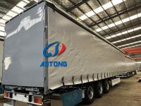 China Customization Tarpaulin Type Box Truck Trailer for Bulk Cargo Transport in Russia for sale