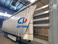 China Customization Tarpaulin Type Box Truck Trailer for Bulk Cargo Transport in Russia for sale