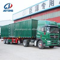 China Dual Line Braking System 13000X2500X1800MM Semi Drop Fence Log Box Truck Trailer for sale