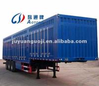 China Dual Line Braking System 13000X2500X1800MM Semi Drop Fence Log Box Truck Trailer for sale