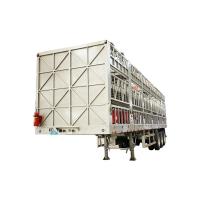 China Aluminium Trailer Livestock Carrier Truck Trailer Cattle Fence Semi-Trailer Livestock for sale