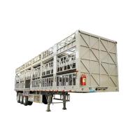 China Aluminium Trailer Livestock Carrier Truck Trailer Cattle Fence Semi-Trailer Livestock for sale
