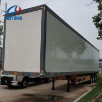 China Dual Line Braking System and FUWA Axle 2 Axle or 3 Axles Cargo Trailer/Box Semi Trailer for sale