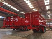 China 3 Axles 90 Tons Dump Semi-Trailer with Durable Double Coin Steel Construction for sale