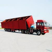 China Customer's Optional Tri Axles Heavy Duty Cargo Side Dump Rear Tipping Trailer Benefit for sale