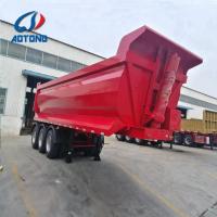 China Aotong 32 Cbm 60 000 kgs Loading capacity U shape truck body End dumper trailer for farm for sale