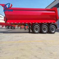 China Aotong 32 Cbm 60 000 kgs Loading capacity U shape truck body End dumper trailer for farm for sale