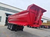 China Aotong 32 Cbm 60 000 kgs Loading capacity U shape truck body End dumper trailer for farm for sale