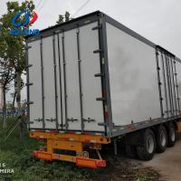 China Aotong Box Cargo Truck Wing Van Semi Trailer with Open Wing and 2