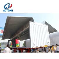 China Aotong Box Cargo Truck Wing Van Semi Trailer with Open Wing and 2
