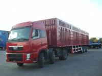 China Aluminum Alloy Dry Van Semi Trailer with Open Wing Design and Dual Line Braking System for sale
