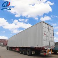 China 3 Axles Dry Cargo Box Type Van Cargo Truck Semi Trailer with Q235 or Q345 Main Beam for sale