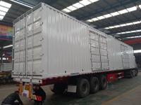 China 3 Axles Dry Cargo Box Type Van Cargo Truck Semi Trailer with Q235 or Q345 Main Beam for sale