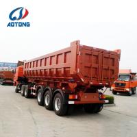 China 30-60T Side Dump Tipper Trailer with Air Bags Truck Trailer Semi-Trailer 3 Axles for sale