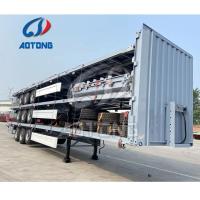 China Max Payload 25001-30000 kg Tri-axle Canvas Cover Enclosed Cargo Box Trailer for Russia for sale