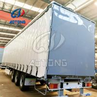 China PVC Tarpaulin Sliding 45FT 40FT Curtain Side Semi Trailer for Enclosed Cargo Transport for sale