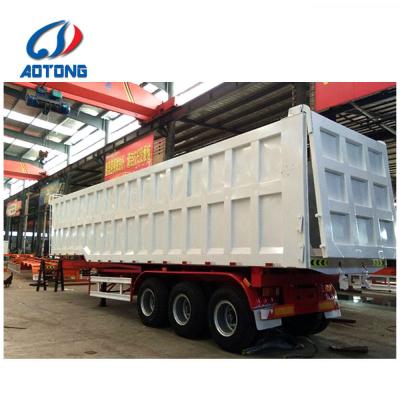 China 20-80tons Tipping Trailer Semi Truck with Hydraulic Self Discharge and HYVA System for sale
